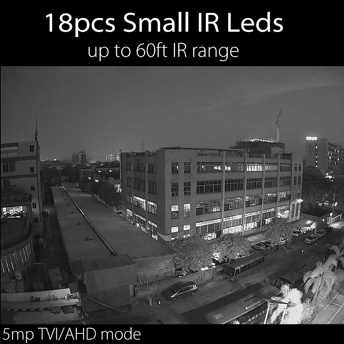 honic Clear Night Vision 5MP HD TVI/AHD, 4MP CVI Wide Angle Dome CCTV Security Camera, 2.8mm Lens Indoor Outdoor IR Waterproof Analog Surveillance Camera (Metal, Grey)