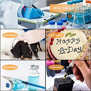 30 Pack 3ml Disposable Syringes with Needle 25Ga 1.0 inch Needle ,Luer Lock Industrial Dispensing Accessories,Individually Wrapped