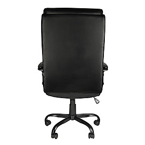 Daesar Office Desk Chair Pu Leather, Adjustable Height/Tilt, 360 Degree Swivel, 300Lbs, Black