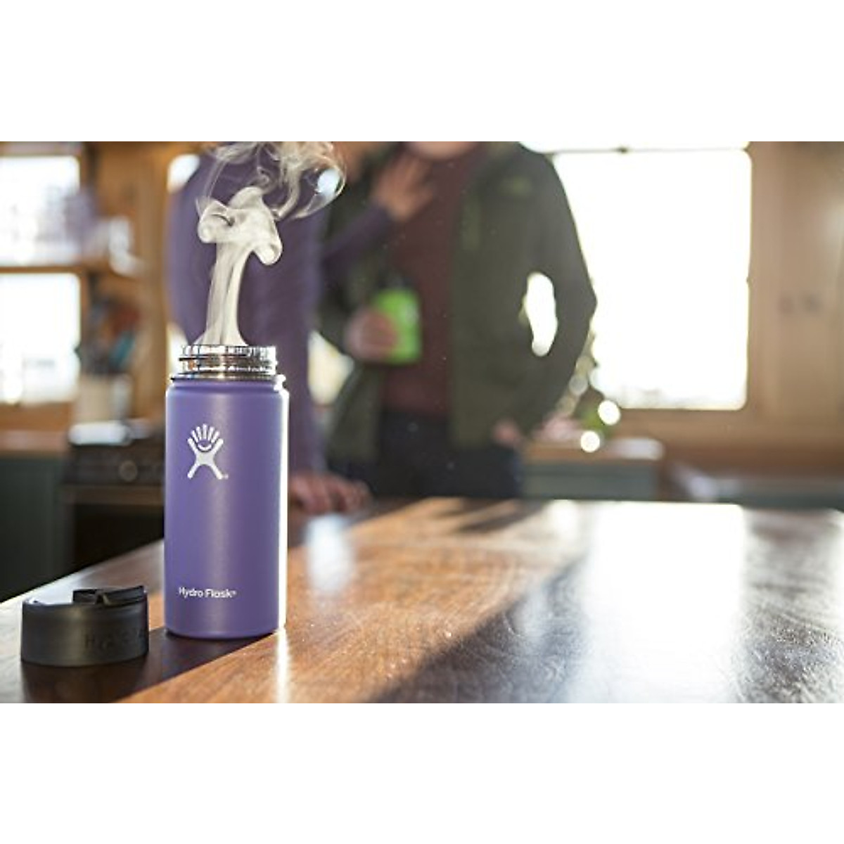 Hydro Flask Black Wide Mouth Coffee Flip Lid