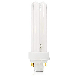 Circle (4 Pack PLC-13W 865, 4 Pin G24q-1, 13 Watt Double Tube, Daylight White, Compact Fluorescent Light Bulb