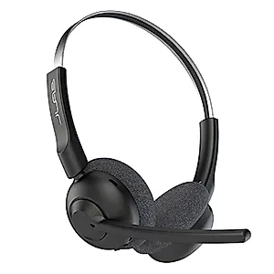 JLab Go Work Pop On-Ear Wireless Headset | Black | 50+ Hours Playtime | Bluetooth Multipoint | Rotating Boom Mic | Noise Canceling MEMS Microphone | Light-Weight and Portable | for PC/Mac or Mobile