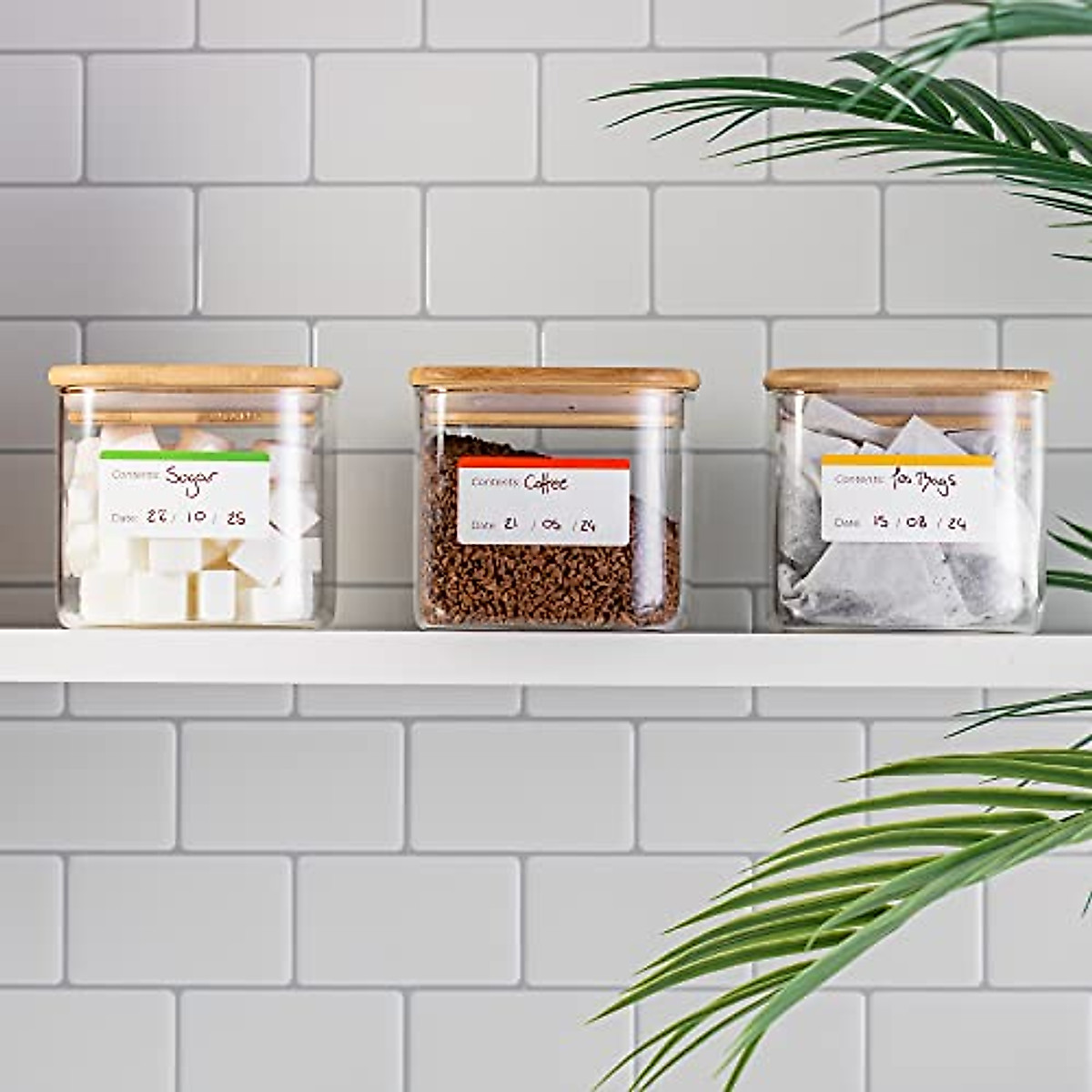 100 Freezer Labels Easy Peel Off - Color Coding Frozen Food Label Holders Stickers That Leave No Sticky Residue After Use, Jar Labels - Freezer Labels