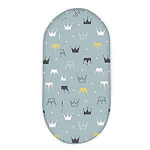 Newborn Baby Mose Basket Sheet Bassinet Sheet Cradle Sheet Adapts To Rectangle Oval Pram Bassinet (B, One Size)