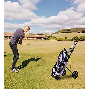 Jef World Of Golf Deluxe Steel Golf Cart, Black