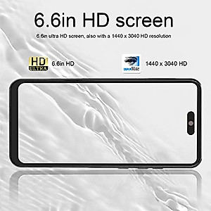 4G LTE Smartphone, Unlocked Cellphone for Android 12 6.6in Touch Screen Mobile Phone Support Face Recognition, Dual Card Dual Standby, Ten Core CPU, HD Camera, 7000mAh (White)
