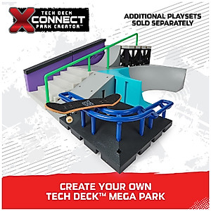 Tech Deck, Nyjah Skatepark X-Connect Park Creator, Massive Customizable Skatepark Ramp Set with Exclusive Fingerboard, Kids Toy for Ages 6 and up