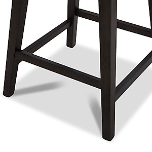 Watson & Whitely 360° Swivel Barstools Set of 2 for Kitchen Island, Easy to Clean Fabric Upholstered Counter Height Bar Stool with Back and Solid Wood Legs, 26" H Seat, White (Multi-Colored)