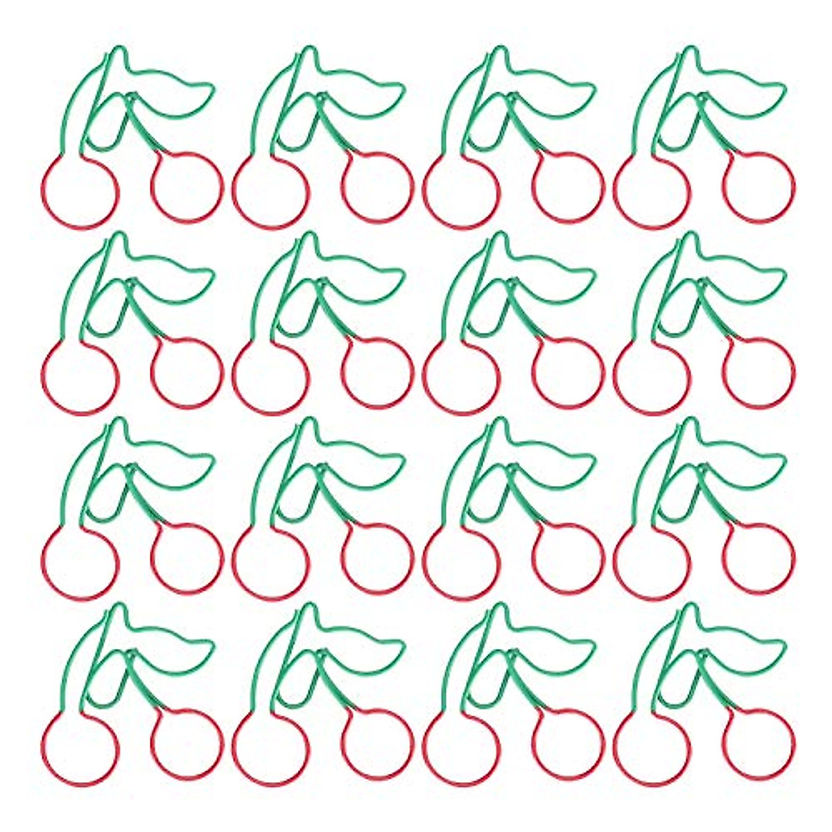 20PCS Bookmarks Planner Clip, Cute Fruit Pin Paper Clips Fruit Shaped 2‑Color Paper Clips for Office School Clips Accessories Gifts