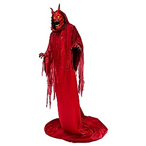 Spirit Halloween 4.9 Ft Hell Spawn Animatronic | Animated Decoration | Body Extends | Light Up LED Eyes | Speaks Phrases
