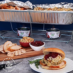 Sterno Buffet Kit Disposable Chafing Dish Buffet Set - Chafing Dishes for Buffet with Green Canned Heat - Catering Food Warmers & Food Warming Trays for Buffet Party - 18-Piece Chafing Dish Set