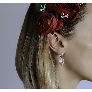 Sterling Silver Ukrainian Trident/Trizub Earrings | Genuine .925 Sterling Silver | Minimalist & Elegant Gift | Ukraine Jewelry