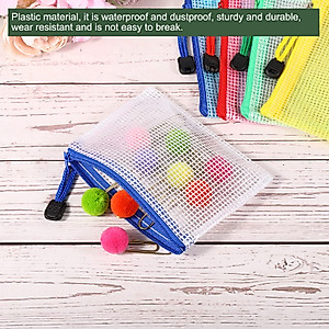 YOKIVE 3 Pack Mesh Zipper Bags, B8 Mesh File Pockets | Plastic Document Pouch, Great for Office Appliances Travel Storage(Yellow)