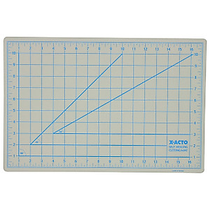 X-Acto X7761 Self-healing cutting mat, nonslip bottom, 1 grid, 12-Inch by 18-Inch board with 11-Inch by 17-Inch measuring surface, gray