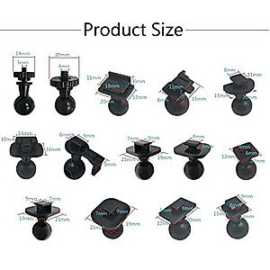 Hundyer Come with 14PCS Bracket Suit Most Other Dash Cameras and Cam/GPS Compatible with APEMAN Rexing YI 2.7 Peztio Roav VaVa KDLINKS X1