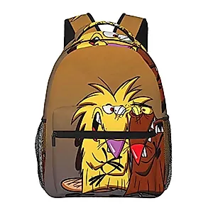 Pobecan Angry Anime Beavers Backpack Funny Laptop Back Pack Book Bag Hiking Outgoing Daypack For Women Mens