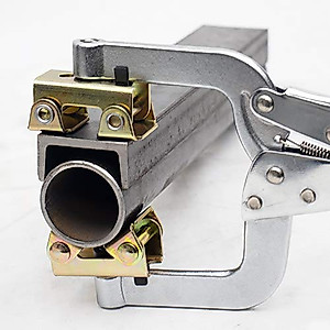 Strong Hand Tools PG622V 6" Pipe Plier, Two Fixed V-Pads, 2" Throat Depth, 1"–2" Clamping Capacity, M8 Thread