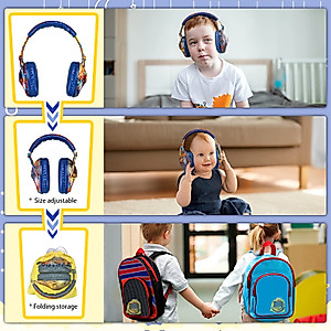 PROTEAR Kids Ear Protection,Autism Sensory Equipment, Cute Noise Cancelling Headphones For Toddlers & Kids & Teenagers, Ideal For Monster Jam,Air Show,Concerts, Events, NRR 25 dB,2024NEW