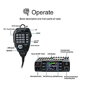 ANYSECU AnyTone AT-778UV Mobile Radio Dual Band VHF/UHF 136-174/400-480MHz Car Radio AT778 25W Walkie Talkie
