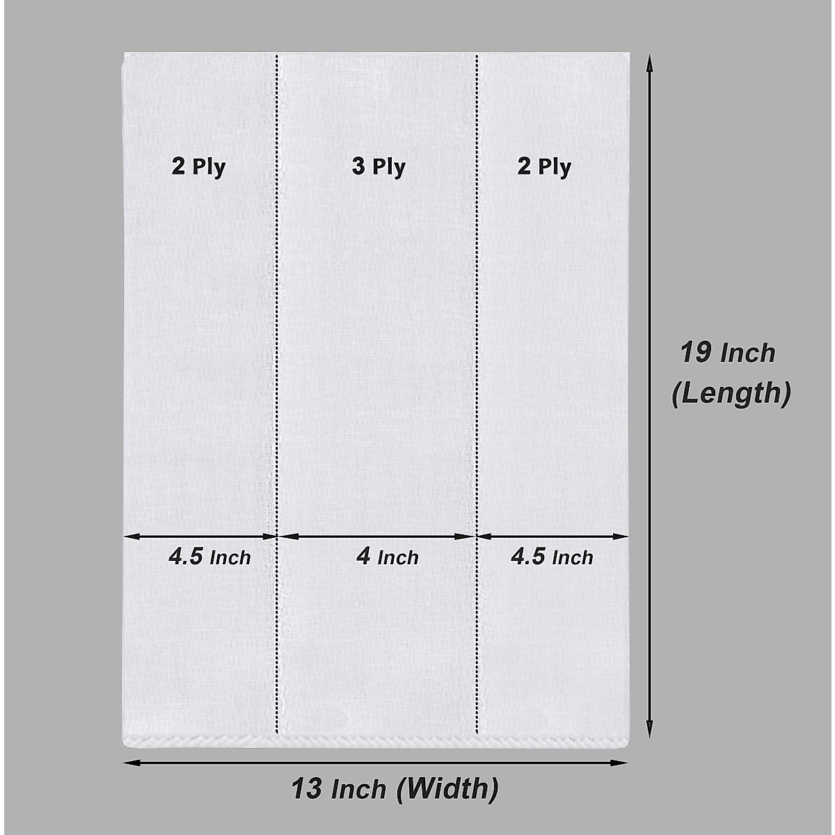Ruvanti 10 Pack, Birdseye 3-Ply Prefold Cloth Diapers for Babies, 13x19 Inch, White