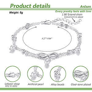 FUNEIA 12/16/30Pcs Ankle Bracelets for Women Gold Silver Rose Gold Charm Anklets Set for Teens Boho Layered Beach Adjustable Foot Chain Summer Beach Jewelry