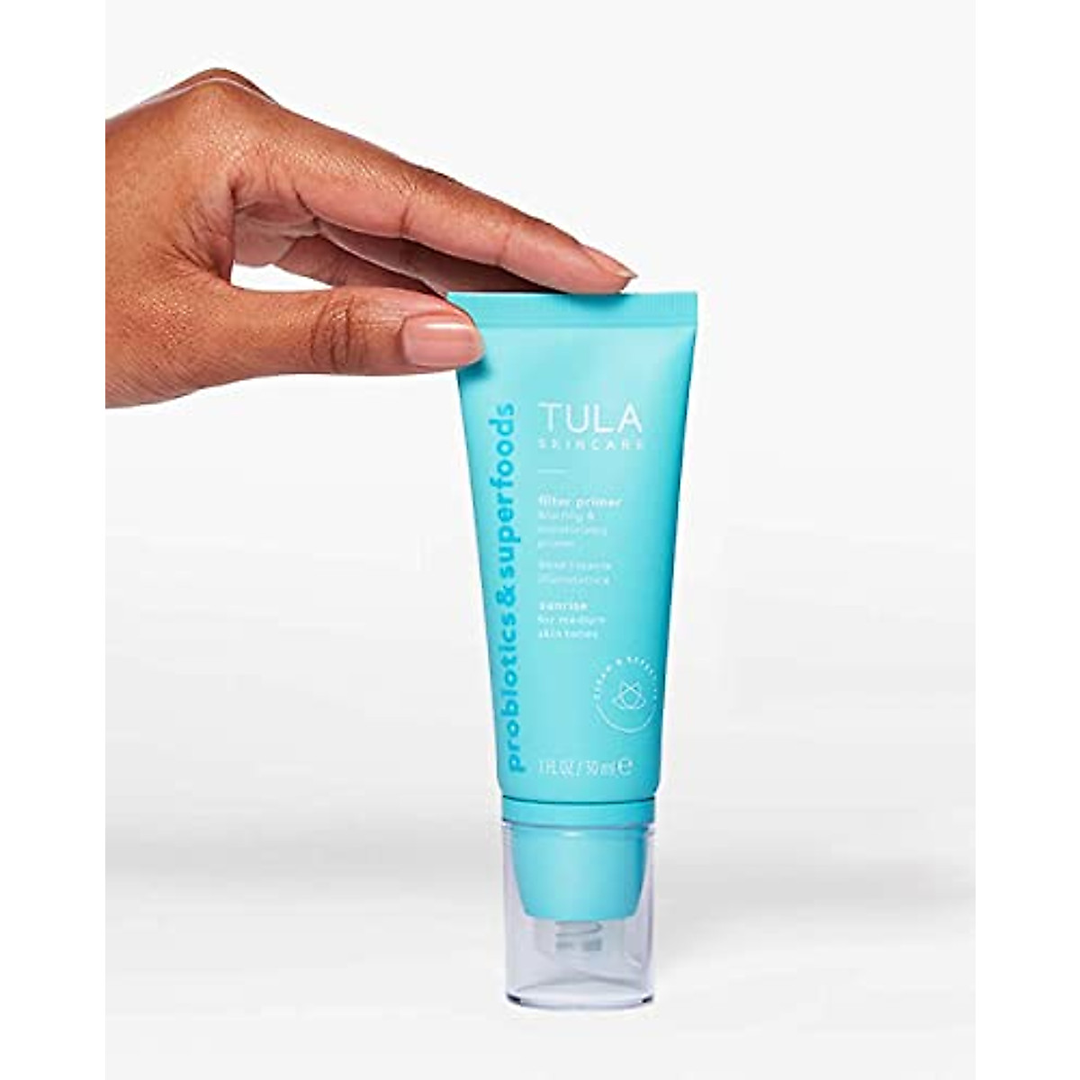 TULA Skin Care Face Filter Blurring and Moisturizing Primer | Smoothing Face Primer, Evens the Appearance of Skin Tone & Redness, Hydrates & Improves Makeup Wear | Original/Sunrise 1 fl. oz.