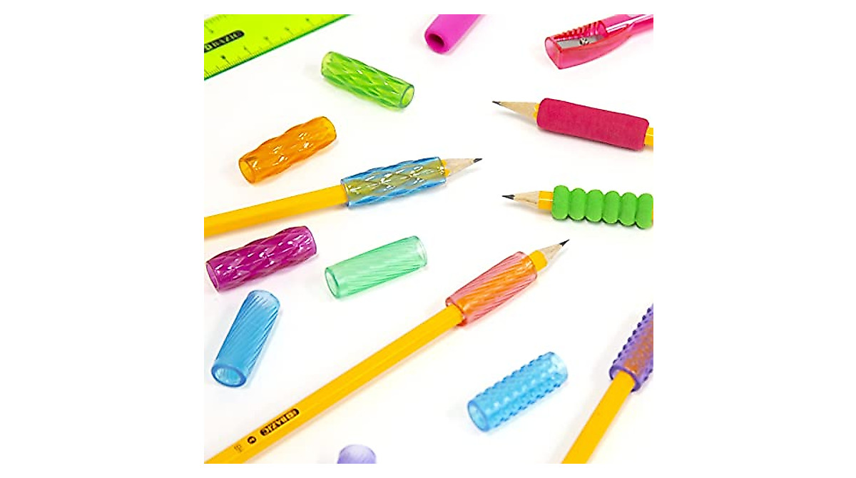 BAZIC Ergonomic Gel Pen Grips for Comfortable Writing | 16 Pack