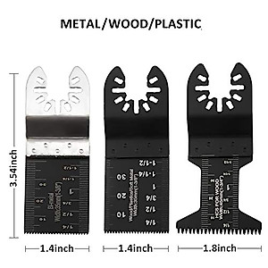 23 PCS Metal Wood Oscillating Multitool Saw Blades, Fit Porter Cable, Black & Decker, Craftsman, Ridgid, Ryobi, Milwaukee, Dewalt, Rockwell Chicago Etc.