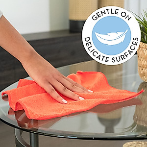 S&T INC. 150 Pack Microfiber Cleaning Cloth, Bulk Towels for Home, Reusable Microfiber Towels for Cars, Cleaning Rags, Assorted, 11.5 Inches x 11.5 Inches, 150 Count