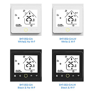 Maiju Smart tat Light Temperature Controller 5A Water Floor Heating for Home No Wi-Fi -- White