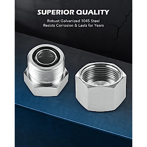 ZELCAN 64 Pc O Ring Face Seal Fitting Kit, Hydraulic Hose Tube and Pipe Fittings, ORFS Cap and Plug Set for Hydraulics, Heavy Duty O Ring Assortment Kit Precision Threaded, ORFS Sizes 4 6 8 10 12 16