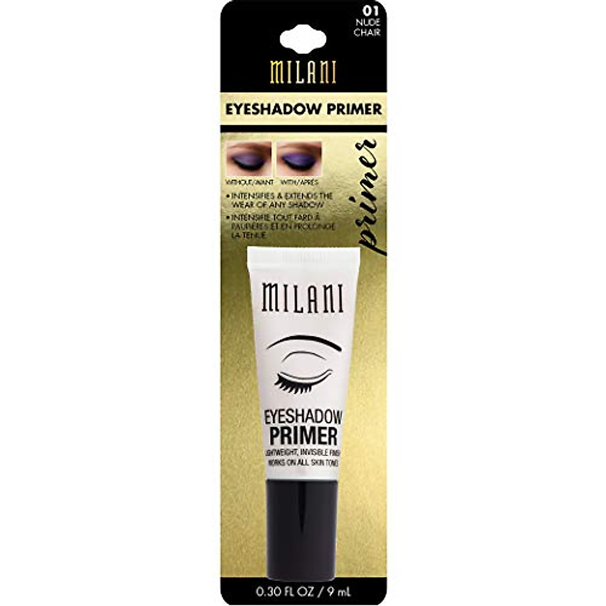 Milani Eyeshadow Primer | Primer Face Makeup Eye Shadow Primer Base | Makeup Primer for Face | Vegan, Cruelty-Free, Made for Long-Lasting Wear | Use with Eye Shadow Palettes (0.3 Fl. Oz.)