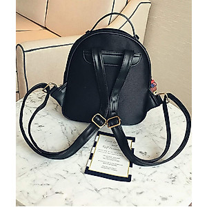 XMRSOY Teen Girls Cute Cat Velvet Backpack Daypack Portable Shoulder Bag,Small