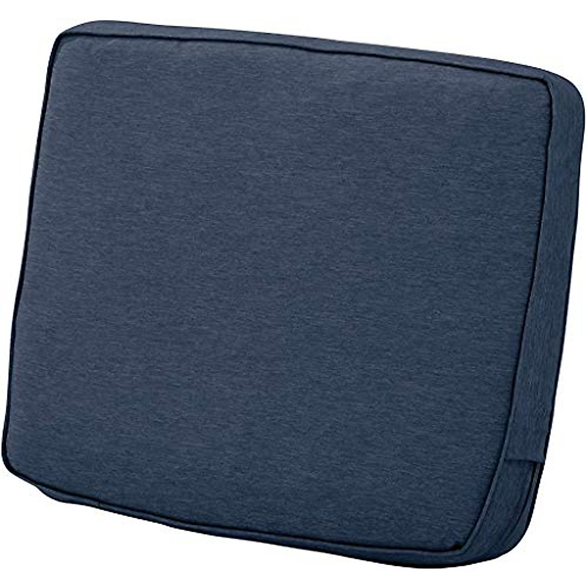 Classic Accessories Montlake FadeSafe Water-Resistant 25 x 22 x 4 Inch Patio Lounge Back Cushion, Heather Indigo Blue, Outdoor Loveseat Cushions