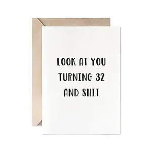 MAGJUCHE 32nd Birthday Card Funny For Men or Women, Turning 32 Birthday Card For Son, Daughter Or Friend