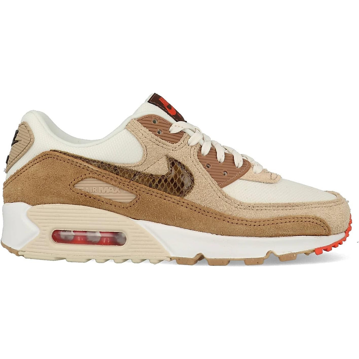Nike Air Max 90 Womens Pale Ivory/Picante Red Size 6