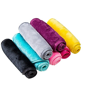 Makeup Remover Cloth Cleansing Towel - Chemical Free - Move Makeup Instantly with Just Water (3 Burgundy)