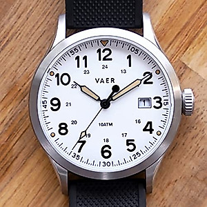 Vaer S5 Calendar Field Watch - 40mm White
