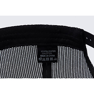 112 Trucker Cap Custom Personalized Embroider Logo/Text Dad Baseball Hats for Men & Women Strap Closure for Grandpa Gifts Daryk-Grey-Black