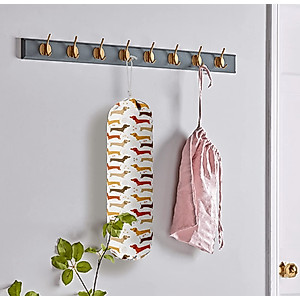 Dog Pattern Grocery Bags Holder Organizer For Shopping Bags，Wall Mount Plastic Bags Storage Container Dispensers, Pet Lovers Home Kitchen Gifts For Dog Mom, Dog Dad, Women, Family, Friends