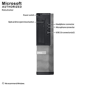 DELL Optiplex 3010 DT High Performance Business Desktop Computer, Intel Quad Core i5-3470 up to 3.6GHz, 8GB Memory, 2TB HDD, DVD, VGA, Windows 10 Professional 64 Bit (Renewed)']