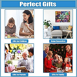 Succulent Diamond Painting Kits for Adults - 5D Diamond Art Kits for Adults Kids Beginner,DIY Flowers Full Drill Paintings with Diamonds Gem Art for Adults Home Wall Decor 11.8x15.7inch
