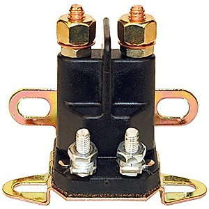 Maxpower 334019 Universal 4 Pole Solenoid Replaces, Briggs & Stratton 5410K Craftsman, Poulan, Husqvarna 109946 MTD, Cub Cadet, Troy Bilt 725-04437 & Many Others, Black