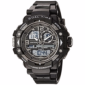 Armitron Sport Men's 20/5062BLK Analog-Digital Chronograph Black Resin Strap Watch