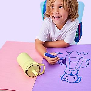 BrüMate Leap 12oz 100% Leakproof Kids Tumbler with Handle and Silicone Soft Straw | Drop Resistant Silicone Sleeve | For Kids 4+ | Insulated Stainless Steel | Cup Holder Friendly | 12oz (Neutron)