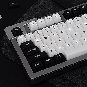Black and White Keycaps Set 150 Keys MSA Profile Doubleshot Custom Keycaps for Cherry MX Gateron Kailh Box Switches Mechanical Gaming Keyboard