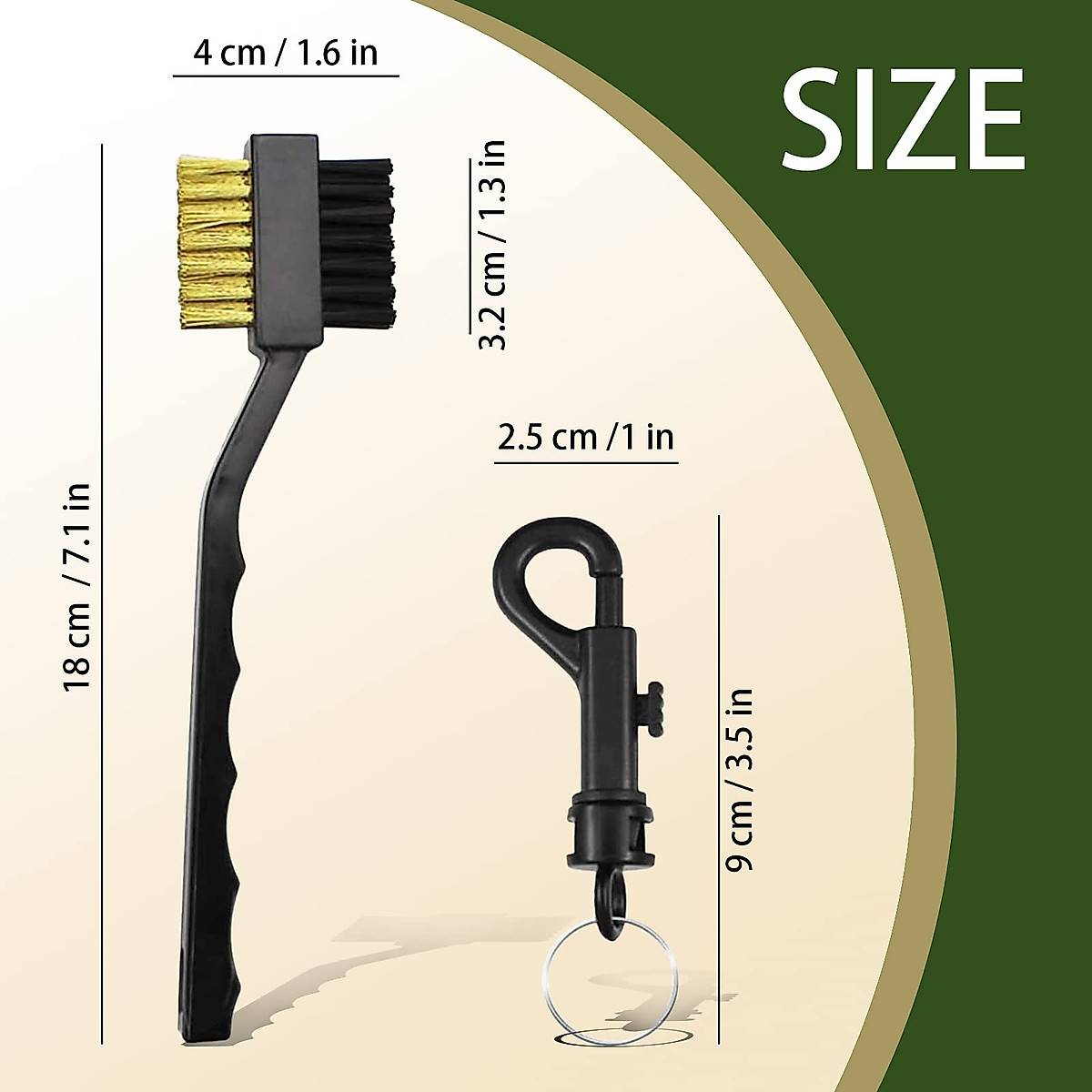 GOLDEAL Pack of 5 Golf Brush and Club Groove Cleaner Set, Golf Club Brush, Golfing Equipment, Accessories for Golf Clubs, Balls, Clothing, Shoes, Golf Aids, Easily Attaches to Golf Bag (5)