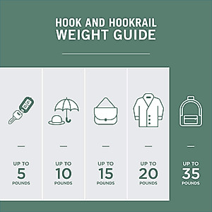 129854 Coat Rack, 10-Inch, Wall Mounted Coat Rack with 3 Decorative Hooks, Satin Nickel and White