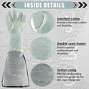 FLKQC Rubber Sandblasting Sandblaster Gloves, 23.6" Rubber Sandblast Cabinet Gloves for Abrasive Blasting with Particles Palm for Sandblast Blast Cabinets,