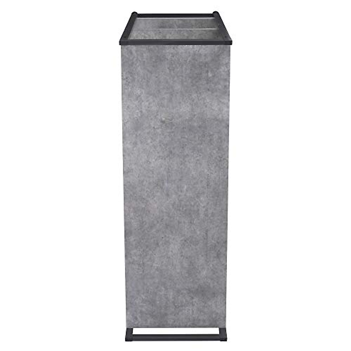 Household Essentials 3 Tier Storage Shelf with Minimalist Metal Frame | 40.5" W x 32.5" H x 13.75" D | Slate Faux Concrete, Grey